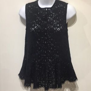 Red Haute | Tops | Red Haute Brand Peplum Top In Black Stretch Lace ...